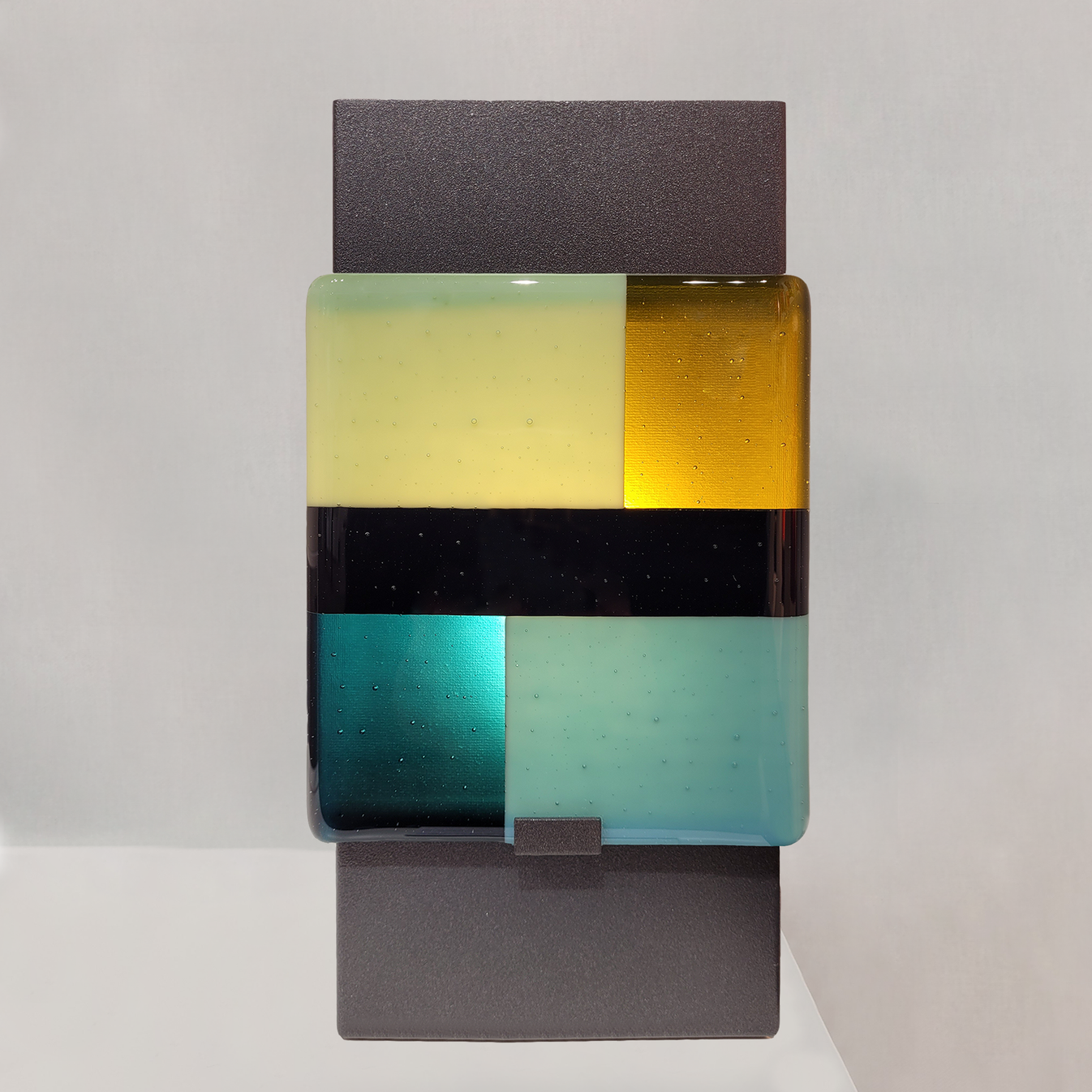 Lampe à poser Cube 28 Bleu – Clarisse Dutraive